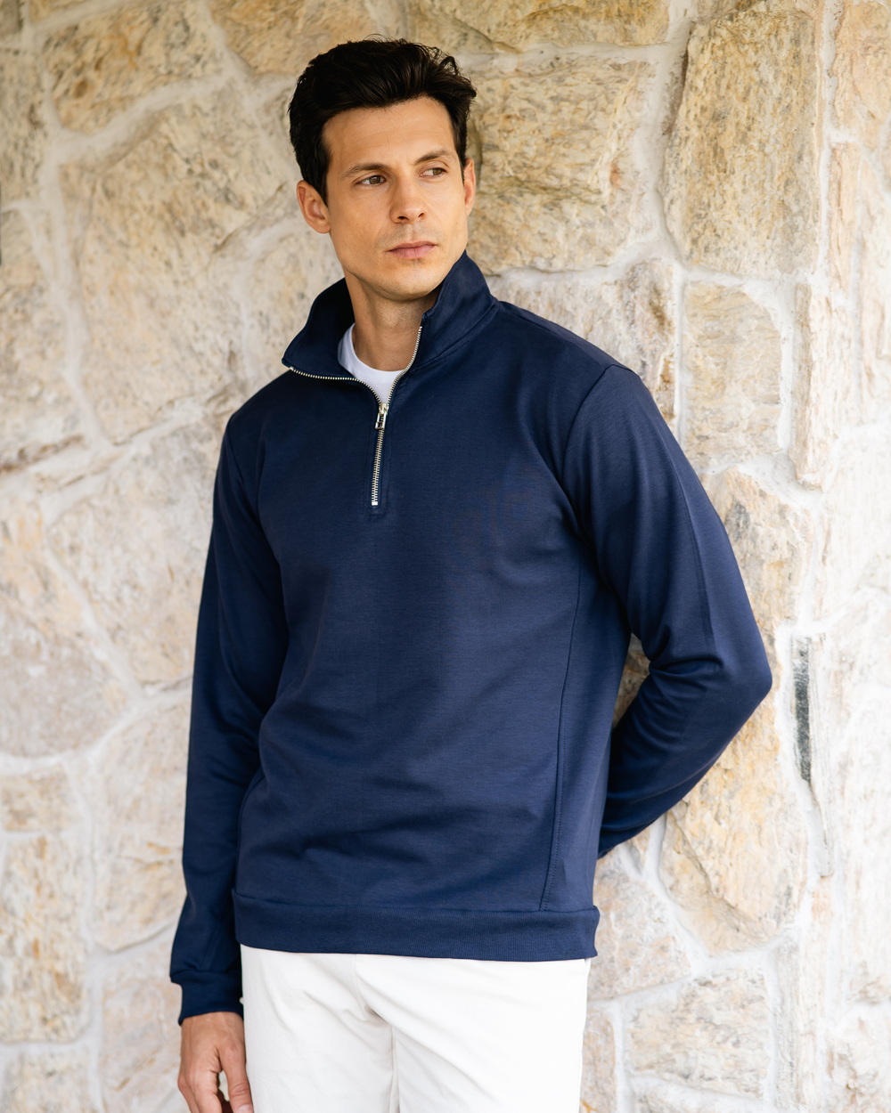 Suéter Zip-Neck